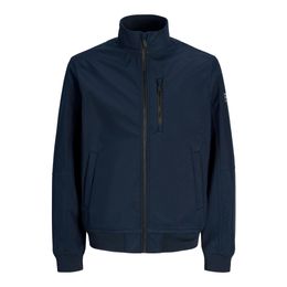 Jack & Jones JACK & JONES Herren Softshelljacke "JJELIAM SOFTSHELL BOMBER NOOS", blau, Gr. M, unifarben, Web, Obermaterial: 100% Polyester, Jacken, Kunstfaser,