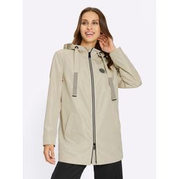 Inspirationen Damen Outdoorjacke, beige, Gr. 38, unifarben, 100% Polyester, Jacken