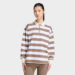 Damen Poloshirt "W SL+ FT LS PL", braun, Gr. XXL, adidas Sportswear, Obermaterial: 100% Baumwolle, Shirts