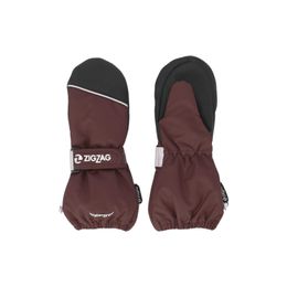 ZIGZAG M&auml;dchen Skihandschuhe "Shildon", braun, Gr. 92, mehrfarbig, 100% Polyester, Handschuhe, mit reflektierenden Elementen