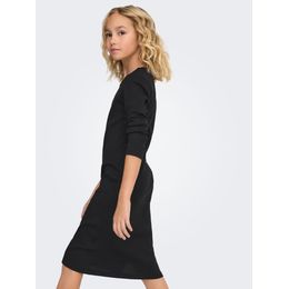 KIDS Only M&auml;dchen Jerseykleid "KOGBELFAST LIFE L/S MIDI DRESS JRS NOOS"schwarz, Gr. 122, unifarben, Jersey, Obermaterial: 95% Baumwolle, 5% Elasthan,