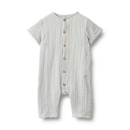 Wheat Kinder Jumpsuit "Wheat Strampelanzug Alex"light blau, Gr. 68, unifarben, 100% Baumwolle (Bio), Overalls