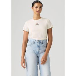 Levi's LEVI'S Damen T-Shirt "THE PERFECT TEE", beige, Gr. S, Single Jersey, Obermaterial: 100% Baumwolle, Shirts, mit Batwing-Logoprint