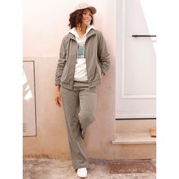 Inspirationen Damen Shirtjacke "Cord-Jacke", grau, Gr. 40, unifarben, 100% Polyester, Shirts