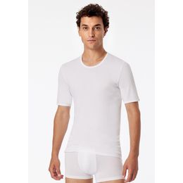Schiesser Herren Unterziehshirt "Original FR", Gr. 4, wei&szlig;, Feinripp, Obermaterial: 100% Baumwolle, Unterhemden, Funktionsschnitt mit etwas l&auml;ngerer