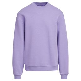 Urban Classics Herren Sweater "Urban Classics Fluffy Crewneck"electriclila, Gr. L, unifarben, 70% Baumwolle, 30% Polyester, Sweatshirts