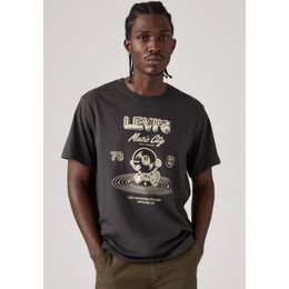 Levi's LEVI'S Herren T-Shirt "SS RELAXED FIT TEE", schwarz, Gr. L, Jersey, Obermaterial: 100% Baumwolle, Shirts, mit gro&szlig;em Frontprint