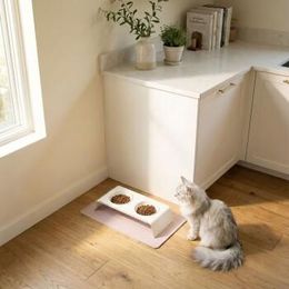 LucyBalu SQUARE Katzen Napfunterlage flieder S