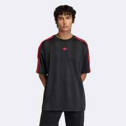Herren T-Shirt "ADIDAS ADICOLOR JACQUARD TRIKOT"schwarz, schwarz, Gr. XL, adidas originals, Obermaterial: 100% Polyester, Shirts, lockere Passform,