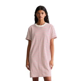 Marc O'Polo Damen Jerseykleid, rot, Gr. L, MARC O'POLO DENIM, Jersey, Obermaterial: 100% Baumwolle, Kleider, regular aus Heavy Jersey, Sommerkleid