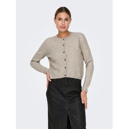 Jacqueline de Yong JDY Damen Strickjacke "JDYCHLOE LIFE L/S CARDIGAN KNT NOOS"turtledove detail:melange, Gr. L, meliert, unifarben, Strick, Obermaterial: 52% Polyester,