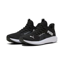 Puma Damen Laufschuh "SOFTRIDE ENZO 5 SLIP TECH", Gr. 44,5, schwarz-wei&szlig;, Textil, Schuhe, SLIPTECH Technologie: praktisches Anziehen ohne H&auml;nde