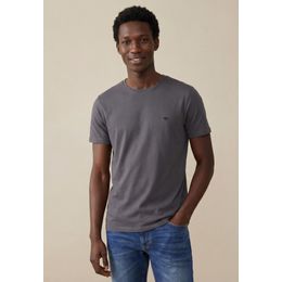 Fynch-Hatton Herren T-Shirt "Fynch-Hatton Basic T-Shirt", grau, Gr. XL, bestickt, unifarben, Single Jersey, Obermaterial: 100% Baumwolle, Shirts,