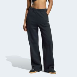 Damen Sporthose "ESSENTIALS WIDE LEG FRENCH TERRY", schwarz, Gr. L, adidas originals, Obermaterial: 100% Baumwolle, Hosen