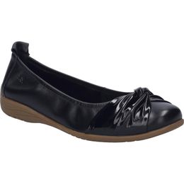 Josef Seibel Damen Ballerina "Fenja 28, schwarz", Gr. 42, schwarz, Obermaterial: 100% Rindsleder Leather cow., Schuhe