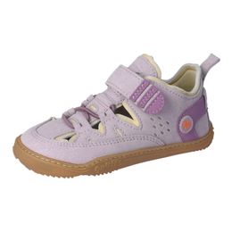 QNUFFS Jungen Barfu&szlig;schuh "Lerche", Gr. 32, rosa, Lederimitat, Textil, kontrastfarbene Details, Schuhe, Sneaker, Halbschuh, Sneaker mit Namenschild