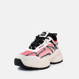 Buffalo Damen Plateausneaker "CLAW", Gr. 42, rosa, Nubuklederimitat, Textil, Schuhe, Chunky-Sneaker, Freizeitschuh in cooler Streetwear-Optik