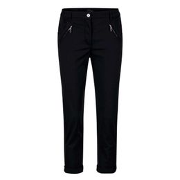 GOLDNER Damen 7/8-Hose "Kurzgr&ouml;&szlig;e Baumwollhose mit Formbund", blau, Gr. 21, Obermaterial: 97% Baumwolle CO. 3% Elasthan EL., Hosen, Ohne