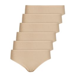 Nina von C. Damen H&uuml;ftslip "6er Pack Damen H&uuml;ftslip Daily", Gr. 46, beige, Obermaterial: 100% Baumwolle CO., Unterhosen