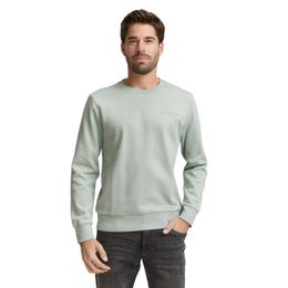 Tom Tailor Herren Sweatshirt, gr&uuml;n, Gr. XXXL, unifarben, Sweatware, Obermaterial: 70% Baumwolle, 30% Polyester, Sweatshirts, mit Logo Stickerei