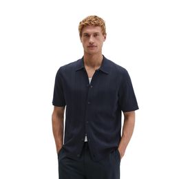 Marc O'Polo MARC O'POLO Herren Kurzarmhemd "aus reiner Bio-Baumwolle", blau, Gr. L, unifarben, Obermaterial: 100% Baumwolle, Hemden