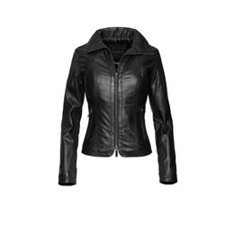 Bugatti Damen Lederjacke "Bugatti Lederjacke", schwarz, Gr. 42, uni, Obermaterial: 100% Lammleder LEL., Jacken, aus hochwertigem Leder