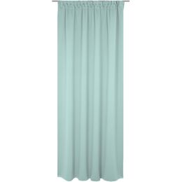 Vorhang Adam, B:142cm H:255cm, blau, Baumwolle (Bio-Baumwolle), Wohnzimmer, Gardinen, "Uni Collection, Made in Germany", Blickdichter aus 100%