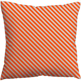 Kissenbezug Schlafgut, B:40cm L:40cm, rot, Mako-Satin, Obermaterial: 100% Baumwolle, Kissenbez&uuml;ge, "Premium Kissenbezug Woven Fade Satin (1 St)",