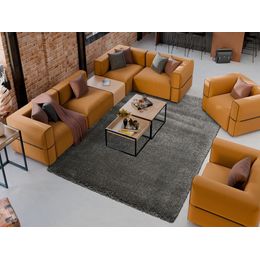 Hochflor-Teppich, B:133cm H:45mm L:200cm, grau, OCI DIE TEPPICHMARKE, Obermaterial: 100% Polypropylen, Teppiche, "MONTIS", uni, Langflor, Shaggy,