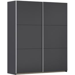 Schwebet&uuml;renschrank Rauch, B:175cm H:210cm T:59cm, grau, Holzwerkstoff, Schr&auml;nke, "Kleiderschrank Dreht&uuml;renschrank Schrank Garderobe KRONACH",