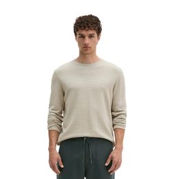 Marc O'Polo MARC O'POLO Herren Rundhalspullover, beige, Gr. XL, Strick, Obermaterial: 100% Baumwolle, Pullover, regular aus reiner Bio-Baumwolle
