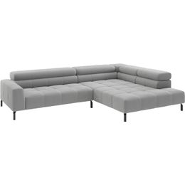 Ecksofa Home Affaire, B:311cm H:71cm T:219cm, grau, 95% Polyester, 5% Nylon, Wohnzimmer, Sofas, "Claya, 311 cm breit, L-Form, inkl.