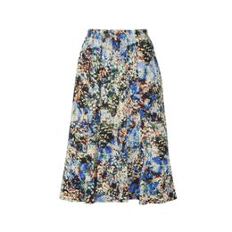 GOLDNER Damen Sommerrock "Viskoserock, floraler Aquarell-Druck", schwarz, Gr. 42, Obermaterial: 96% Viskose CV. 4% Elasthan EL., R&ouml;cke, Wundersch&ouml;ner