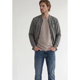Street One MEN Herren Sweatjackemetal grau melange, Gr. S, Strukturmuster, Sweatware, 83% Baumwolle, 17% Polyester, Sweatjacken, mit Piqu&eacute;-Struktur