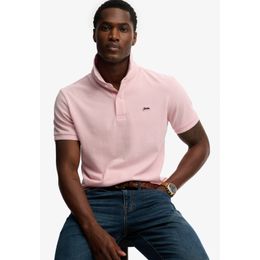 Superdry Herren Poloshirt "CLASSIC PIQUE POLO", rosa, Gr. L, unifarben, Piqu&eacute;, Obermaterial: 100% Baumwolle, Shirts, Baumwolle, relaxed fit