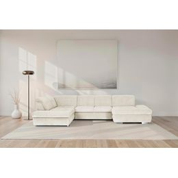 Wohnlandschaft DIE PLANBAR, B:382cm H:84cm T:260cm, grau, 88% Polyester, 12% Polyamid, Sofas, "MP-IN17004 U-Form, Breite 382 cm, mit