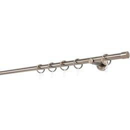 Gardinenstange mydeco, L:190cm, braun, Gardinenstangen, "20mm Cap Wandtr&auml;ger 6,5 cm"