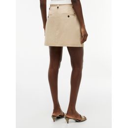 Tommy Hilfiger Damen Minirock "CHINO PLEAT SKIRT"gentle gold, Gr. 36, unifarben, Web, Obermaterial: 97% Baumwolle, 3% Elasthan. Futter: 100%