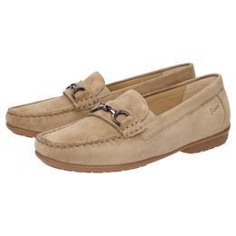 Sioux Damen Slipper "Cortizia-738-H", Gr. 42,5, beige, Obermaterial: 100% Ziegenveloursleder GOVL. 100% Gummi rubber., Schuhe