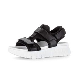 Gabor Damen Plateausandaletten "Plateau Sandale", Gr. 40, schwarz-wei&szlig;, Schuhe