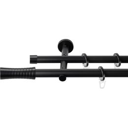 Gardinenstange SN DECO GROUP, L:300cm &Oslash;:19mm, schwarz, Gardinenstangen