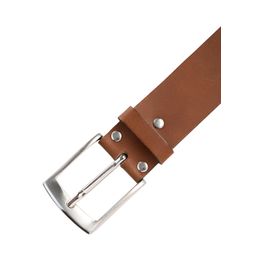 H.I.S. H.I.S Herren Lederg&uuml;rtel, braun, Basic, Gr. 85, unifarben, Rindsleder, G&uuml;rtel, im zeitlos edlem Look - NEU bis Gr. 145 verf&uuml;gbar
