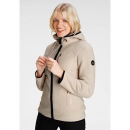 Polarino Damen Fleecejacke, beige, Gr. 46, Fleece, Obermaterial: 100% Polyester, Jacken, f&uuml;r kalte Tage, aus schnell trocknendem Material, Regular Fit