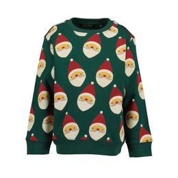 Blue Seven Jungen Sweater "Sweatshirt Christmas", gr&uuml;n, Gr. 128, 100% Baumwolle, Sweatshirts