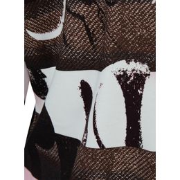 Rabe Damen Print-Shirt "T-Shirt"braun, Gr. 42, gemustert, 100% Baumwolle, Shirts