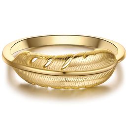 Rafaela Donata Damen Silberring "RD5033", 52, Silber 925 (Sterlingsilber), 1,7mm, gold, Silber 925 (Sterlingsilber), Fingerringe, mit Feder