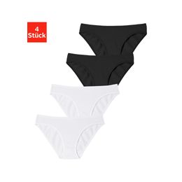 Buffalo Kinder Slip, Gr. 182, schwarz-wei&szlig;, Jersey, Obermaterial: 92% Baumwolle, 8% Elasthan (LYCRA), unifarben, Unterhosen, mit schmalen Einfassungen
