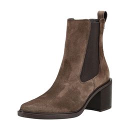 Paul Green Damen Stiefelette "Paul Green Stiefelette Veloursleder/Textil", Gr. 40,5, braun, Textil, Veloursleder, Schuhe
