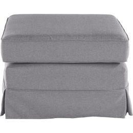 Polsterhocker OTTO HOME, B:66cm H:48cm T:66cm, grau, 100% Polyester, Hocker, "Shadmoor", Hussenoptik, in uni oder mit Blumendruck, passend zur