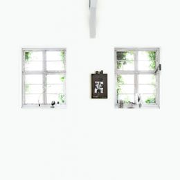 vtwonen Fototapete "Fenster", B/L: 3m x 3m, wei&szlig;, Tapeten, Wei&szlig; - 300x300cm